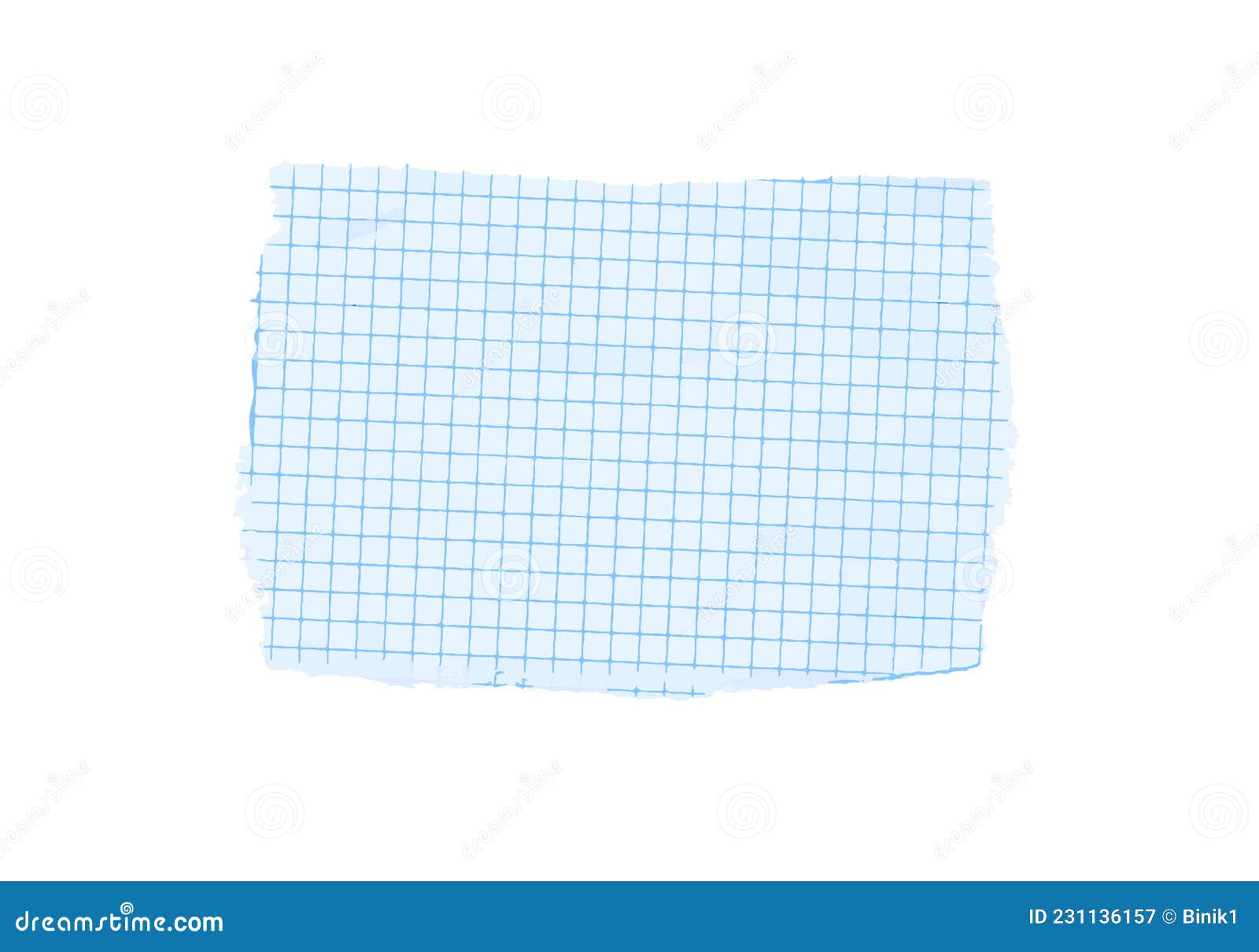 Blue Grid Scale Vector Paper Isolated on White Background Stock Vector ...