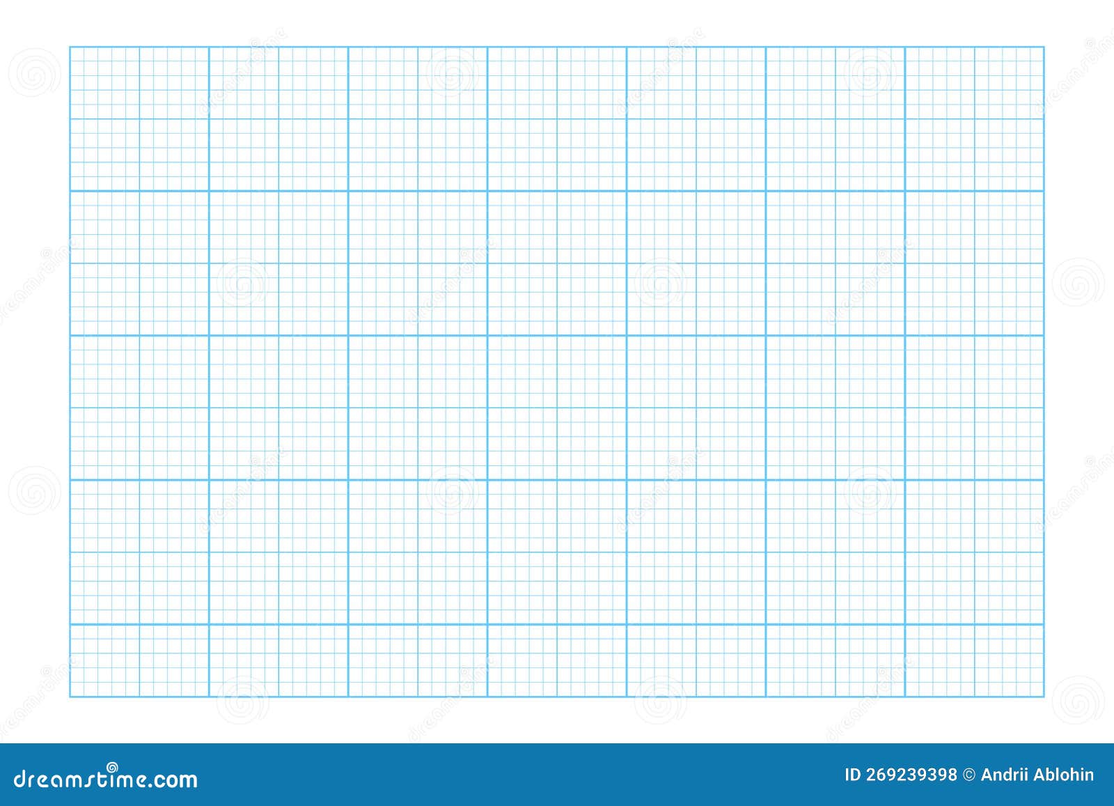 Blue Grid Texture of Notebook Page. Checkered Sheet Template for Math ...