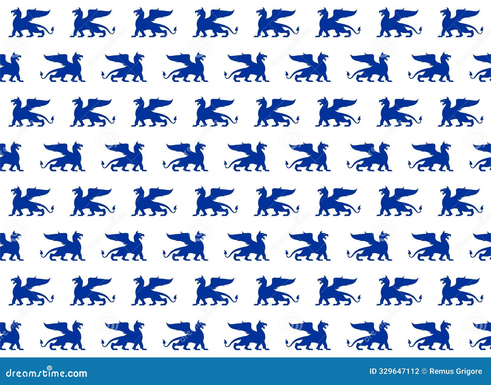 Blue Griffon Seamless Background - Cdr Format Vector Illustration ...