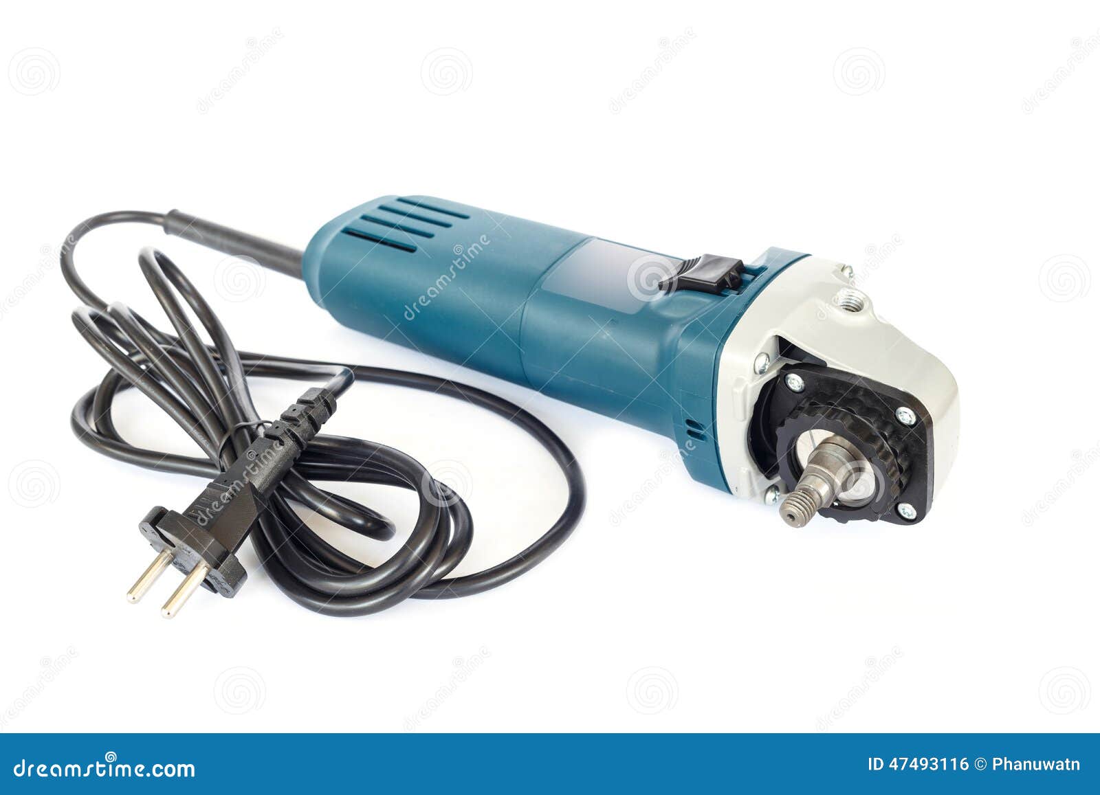 Blue Grinder Isolated on White Background Stock Photo - Image of ...