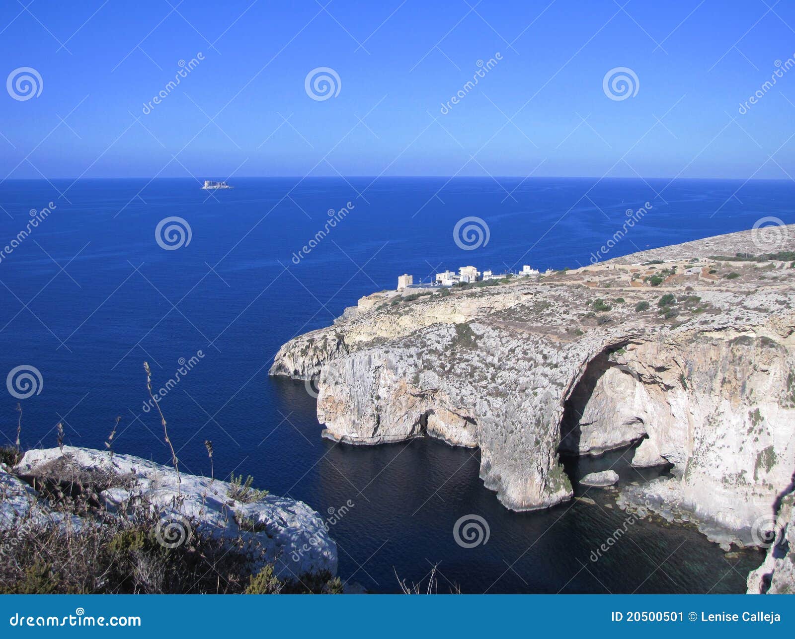 Blue Grotto and Filfla - Malta Stock Image - Image of environment ...