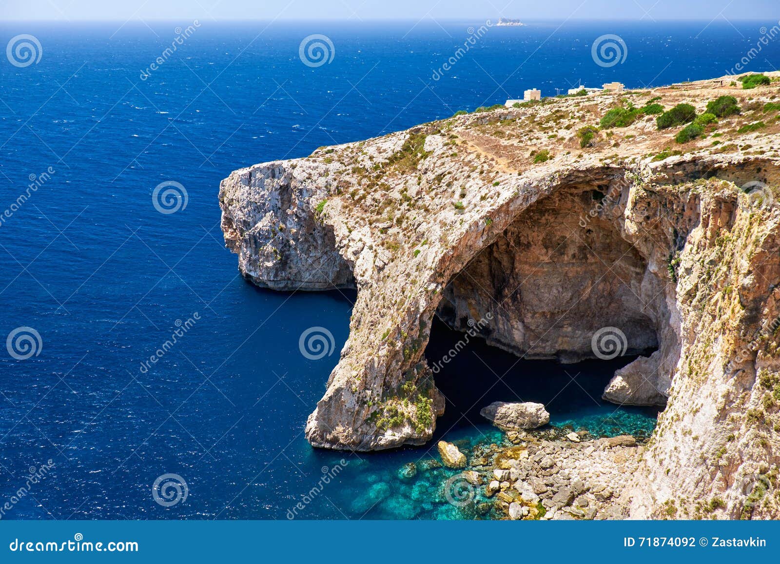Blue Grotto - One of Nature Landmarks on Malta Stock Photo - Image of ...