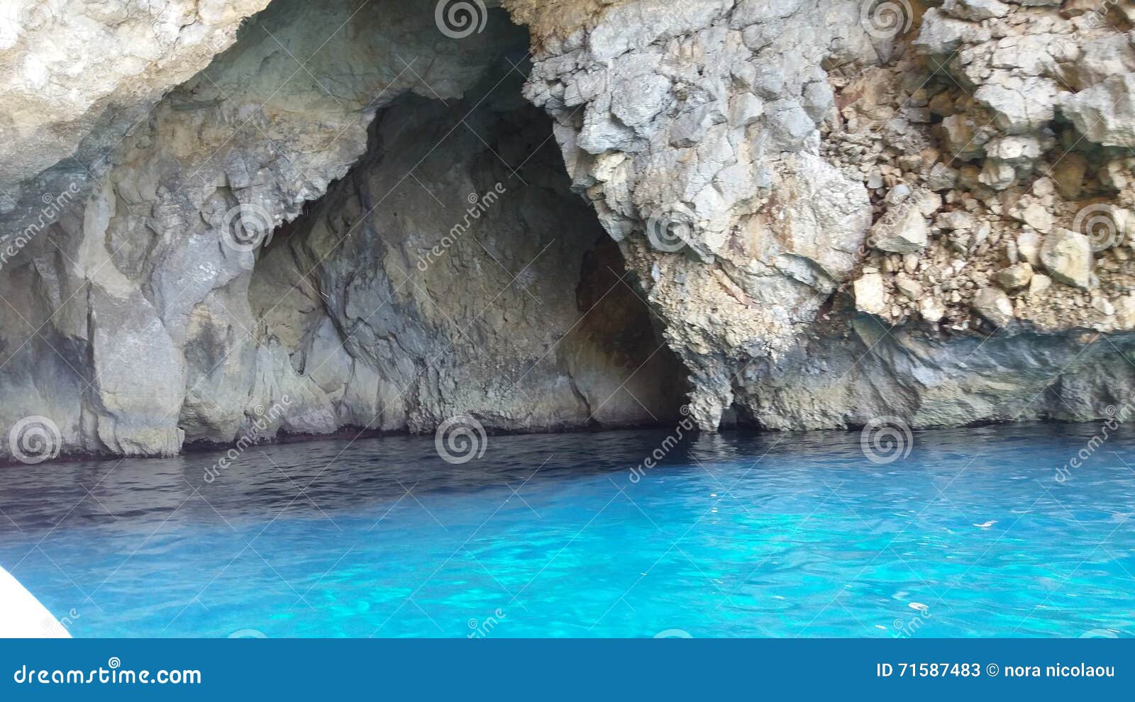 Blue Grotto stock image. Image of window, amazing, cave - 71587483