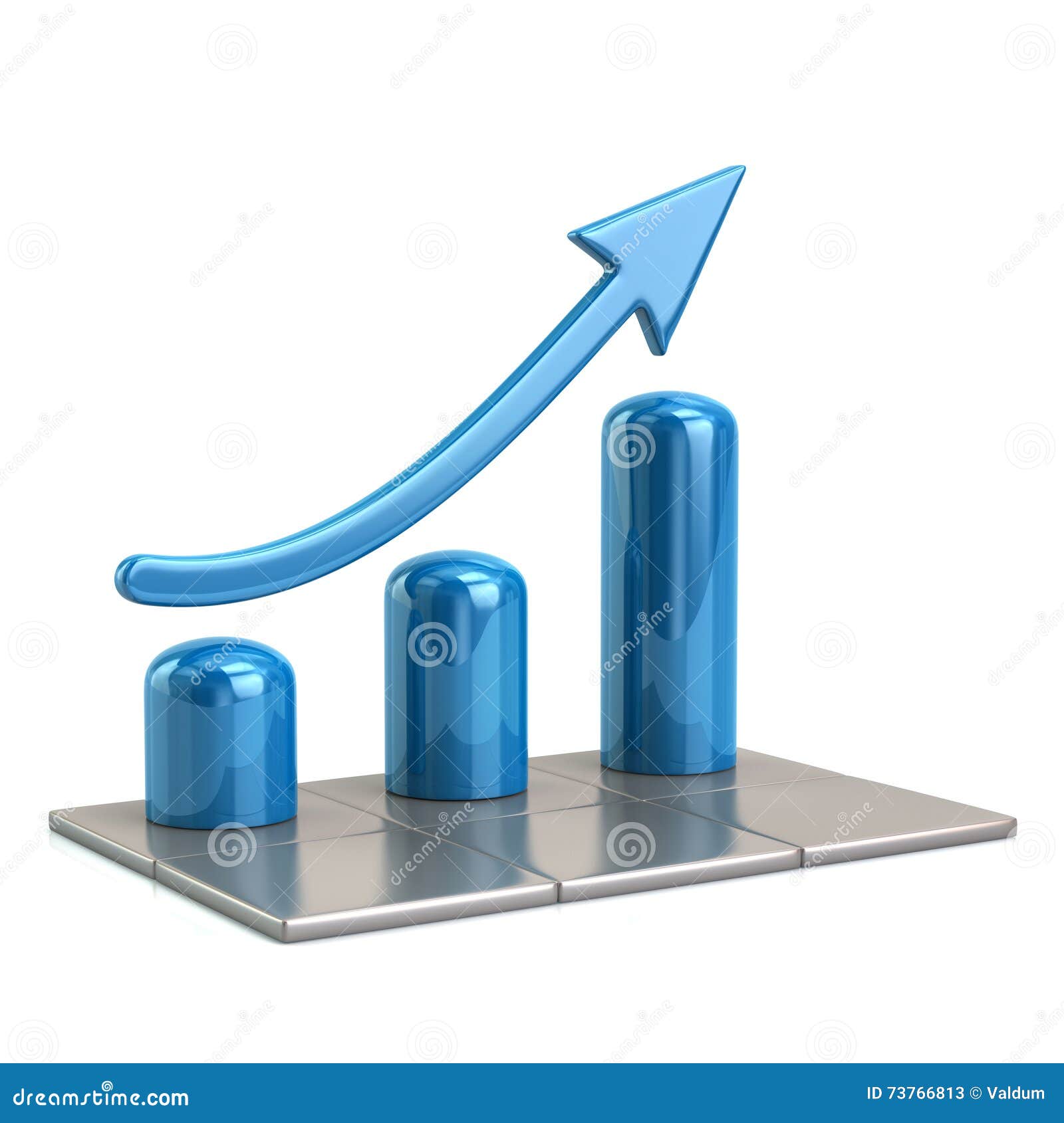 Blue growing graph icon stock illustration. Illustration of simple ...