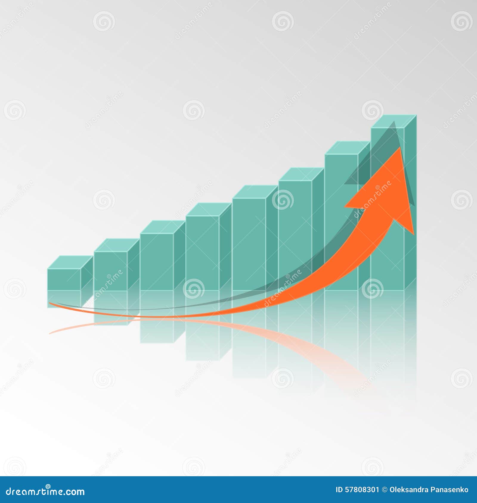 Blue Bar Growing Chart Royalty-Free Cartoon | CartoonDealer.com #36802808