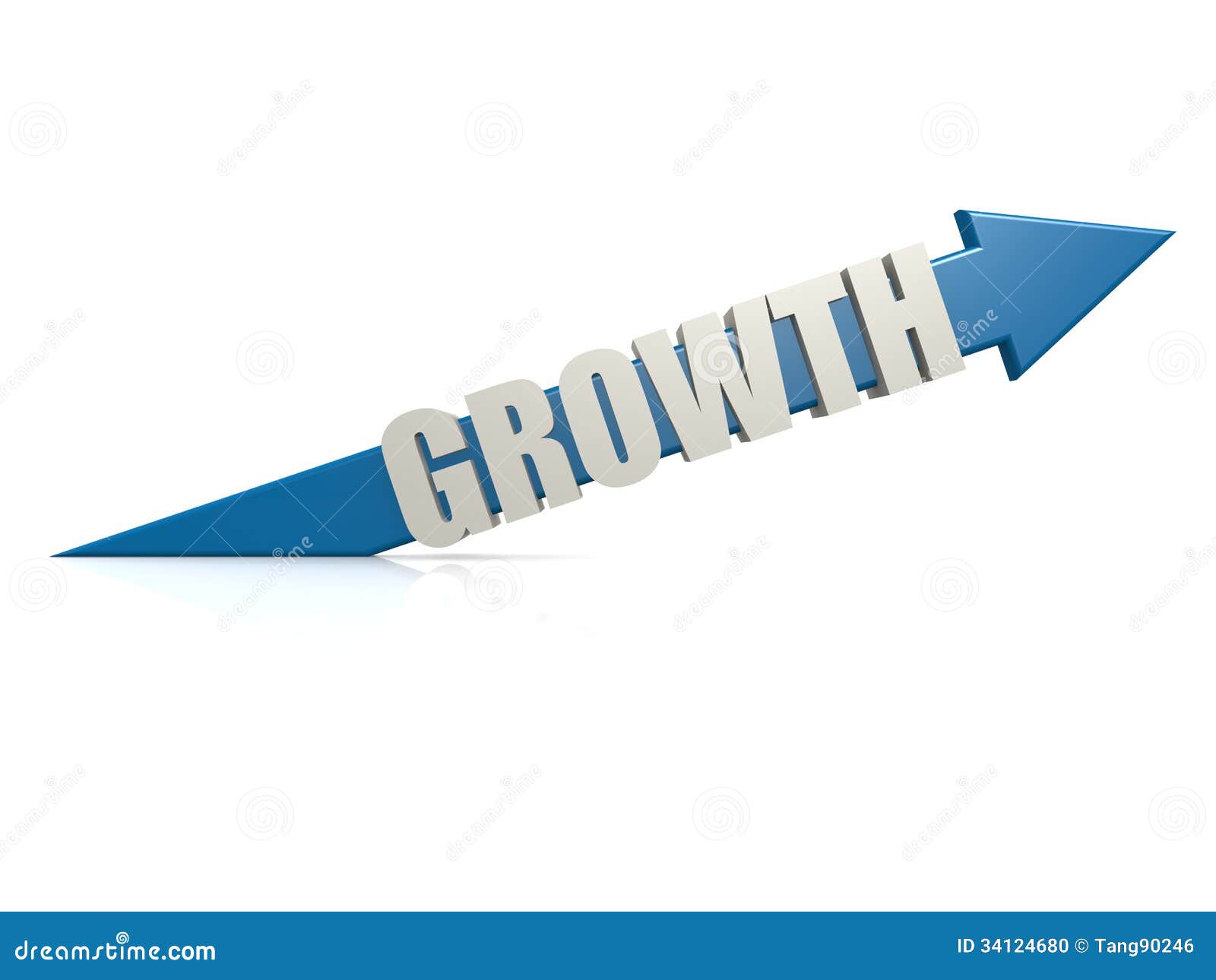 Blue Growth Arrow Stock Photo - Image: 34124680