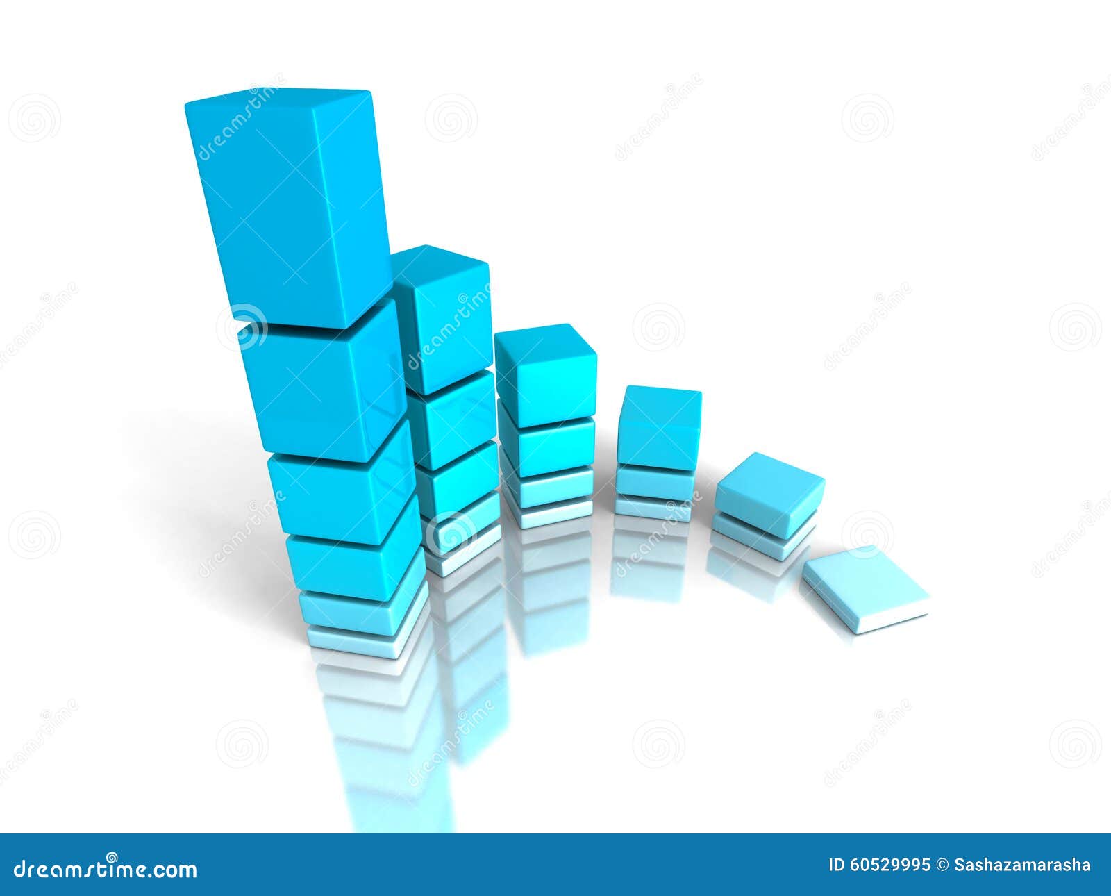 Blue Growth Business Bar Graph Stock Illustration - Illustration of ...