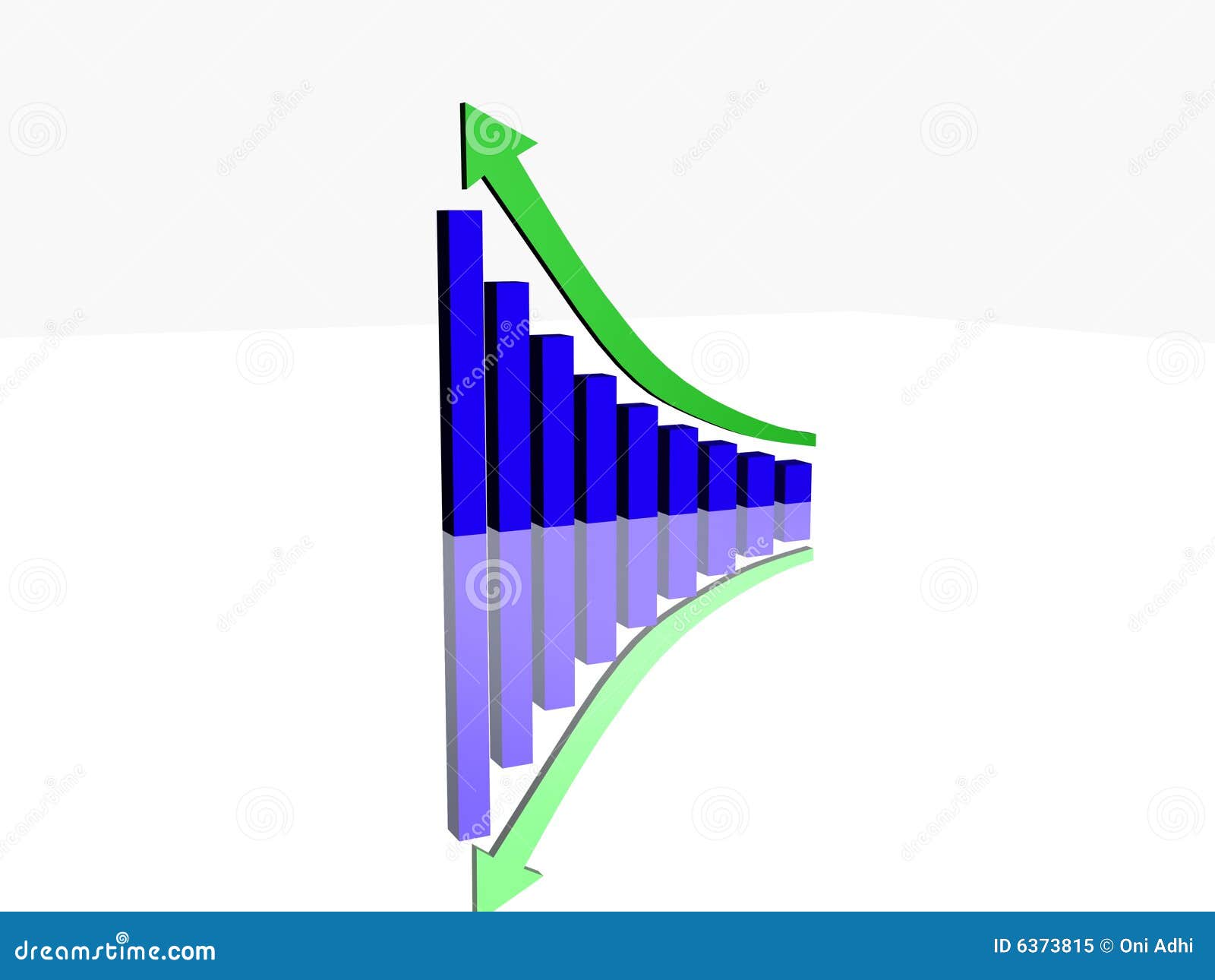 Blue growth chart stock illustration. Illustration of diagram - 6373815