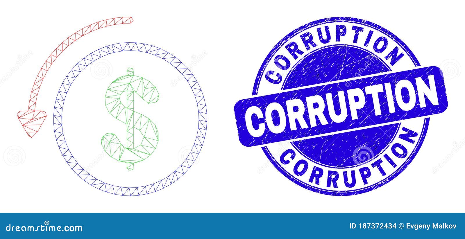 Blue Grunge Corruption Stamp Seal and Web Mesh Undo Payment Stock ...