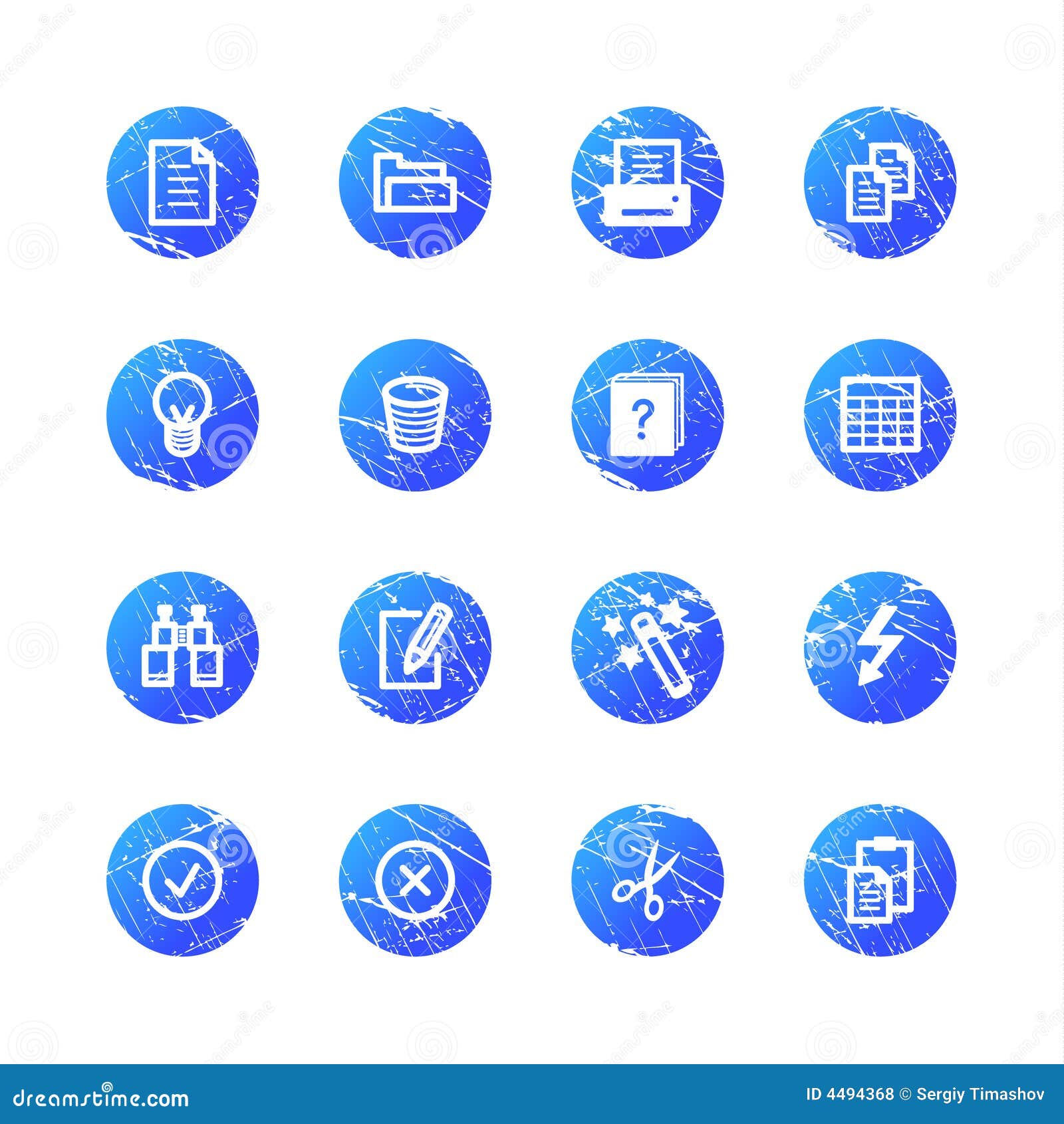 Blue grunge document icons stock vector. Illustration of icon - 4494368