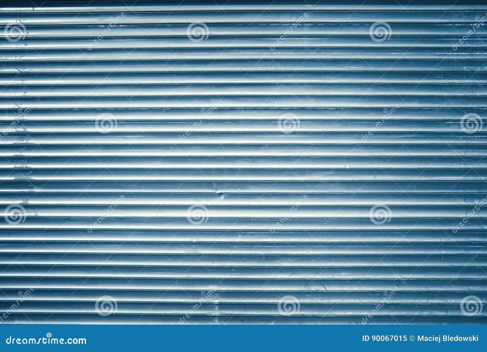 Blue Grunge Lined Metal Wall, Background or Texture Stock Image - Image ...