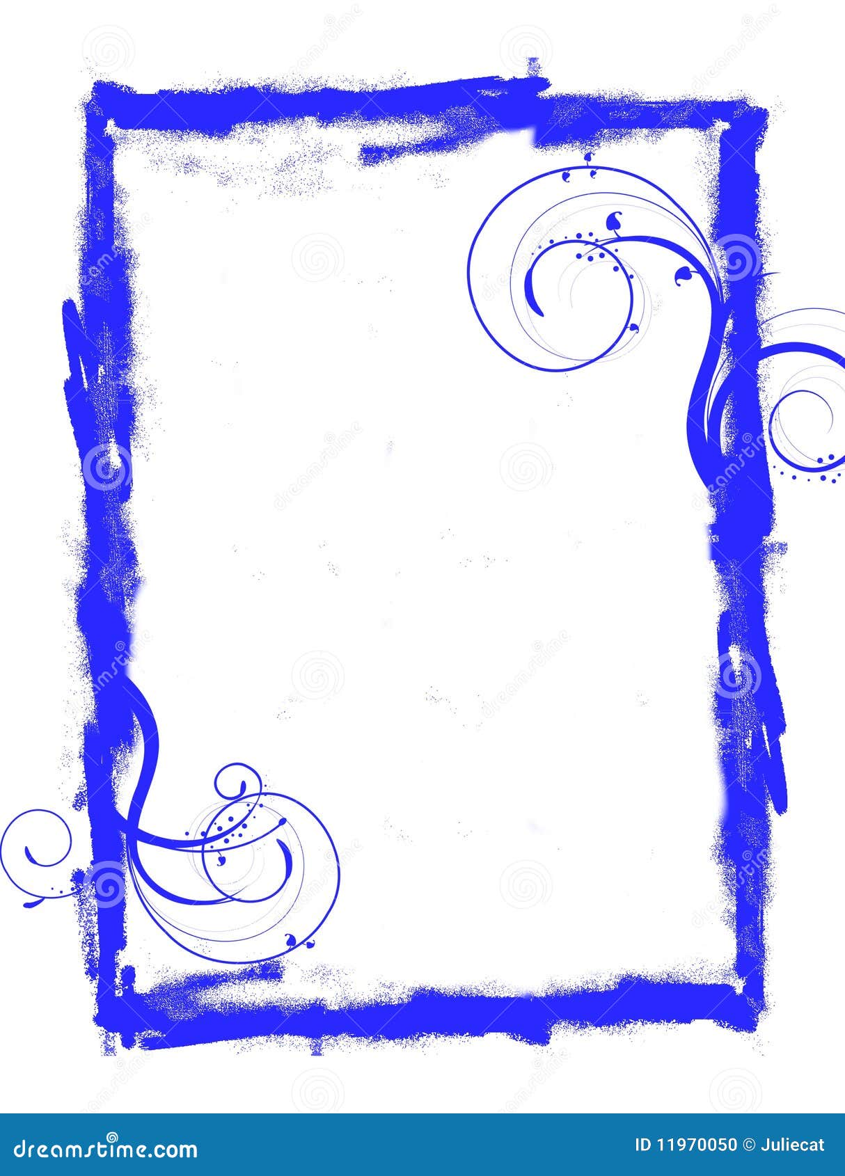 Blue grunge swirls frame stock illustration. Illustration of frame ...