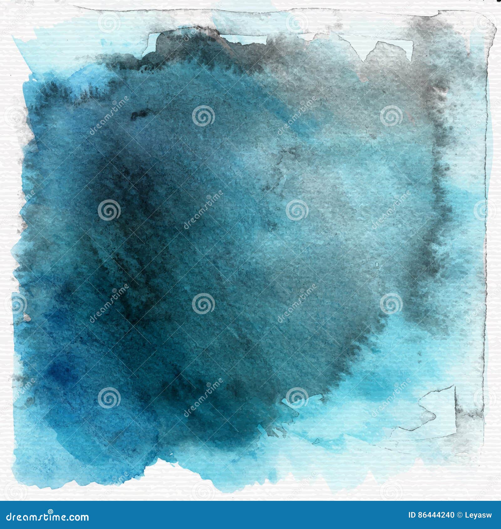 Blue Grunge Watercolor Background or Texture. Vector Stock Vector ...