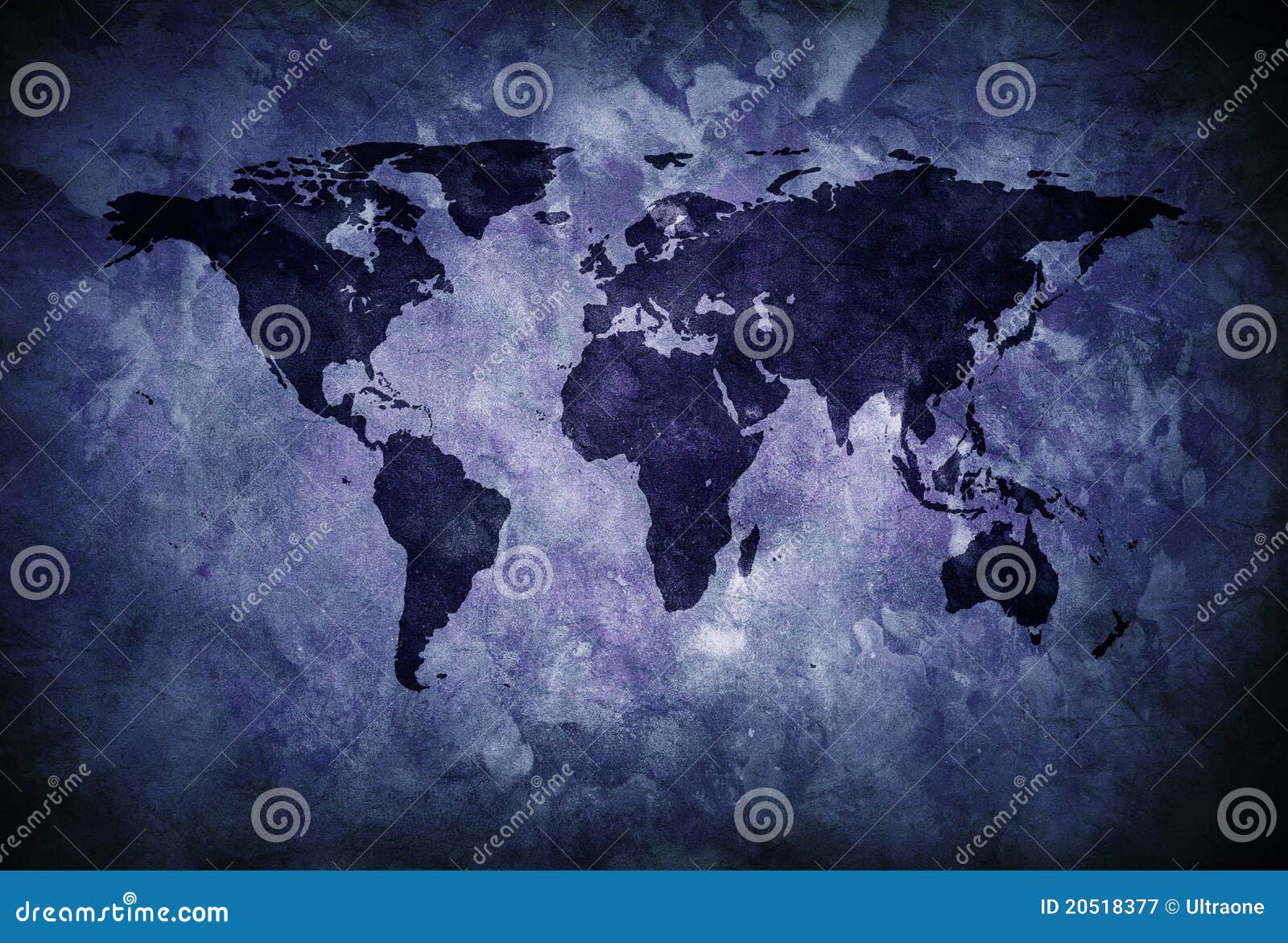 Grunge Map Of The World Over Brushed Metal Texture Stock Image ...