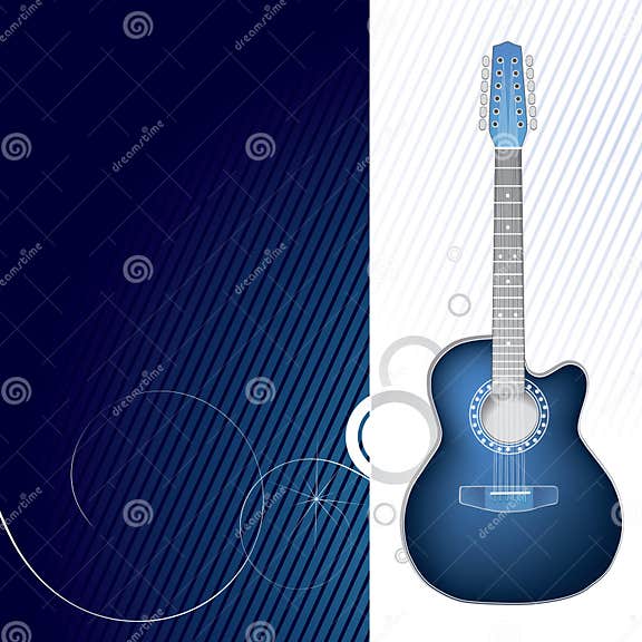 Blue guitar design graphic stock vector. Illustration of artistic - 3885850
