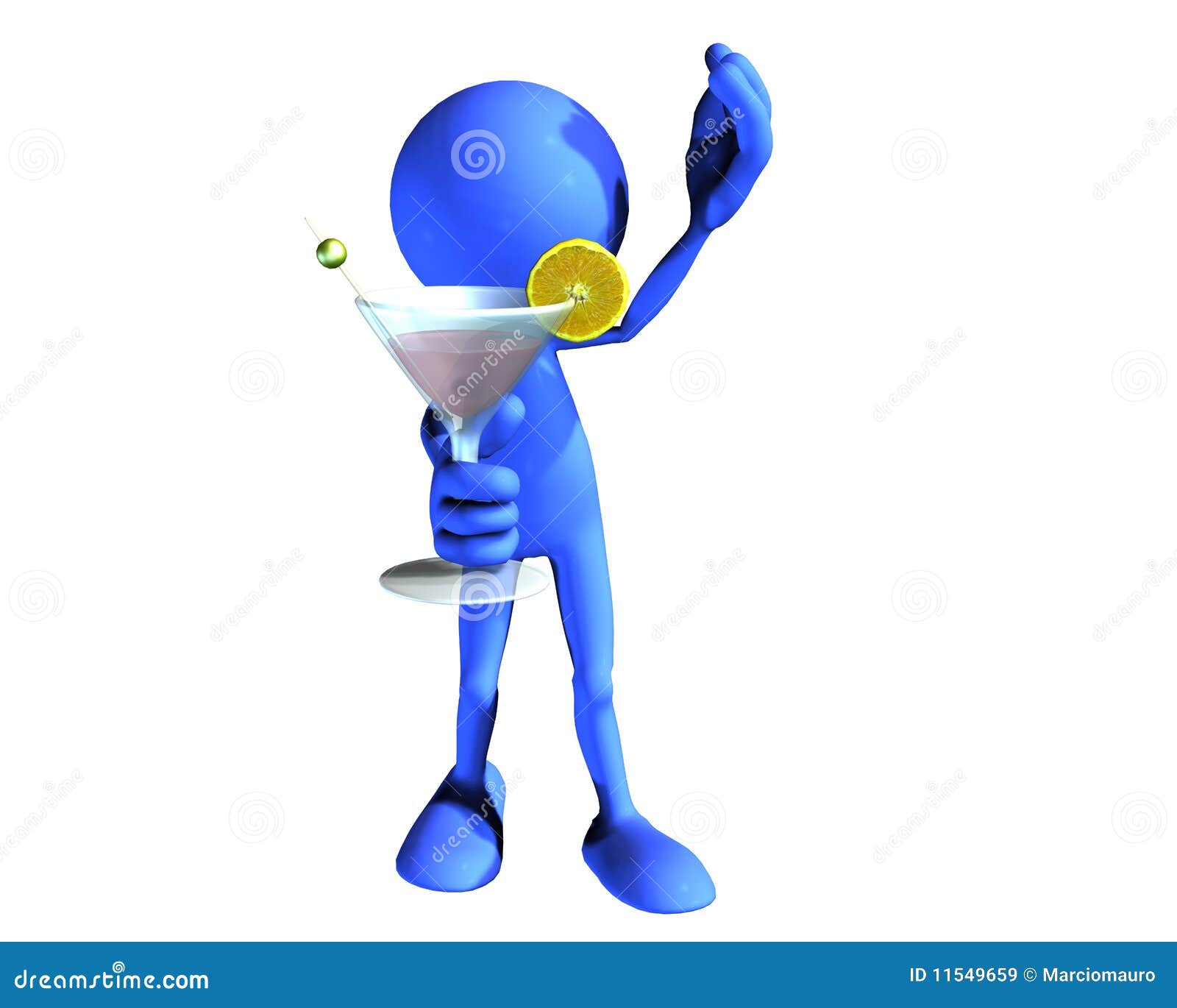 Blue Guy Cheers stock illustration. Illustration of human - 11549659