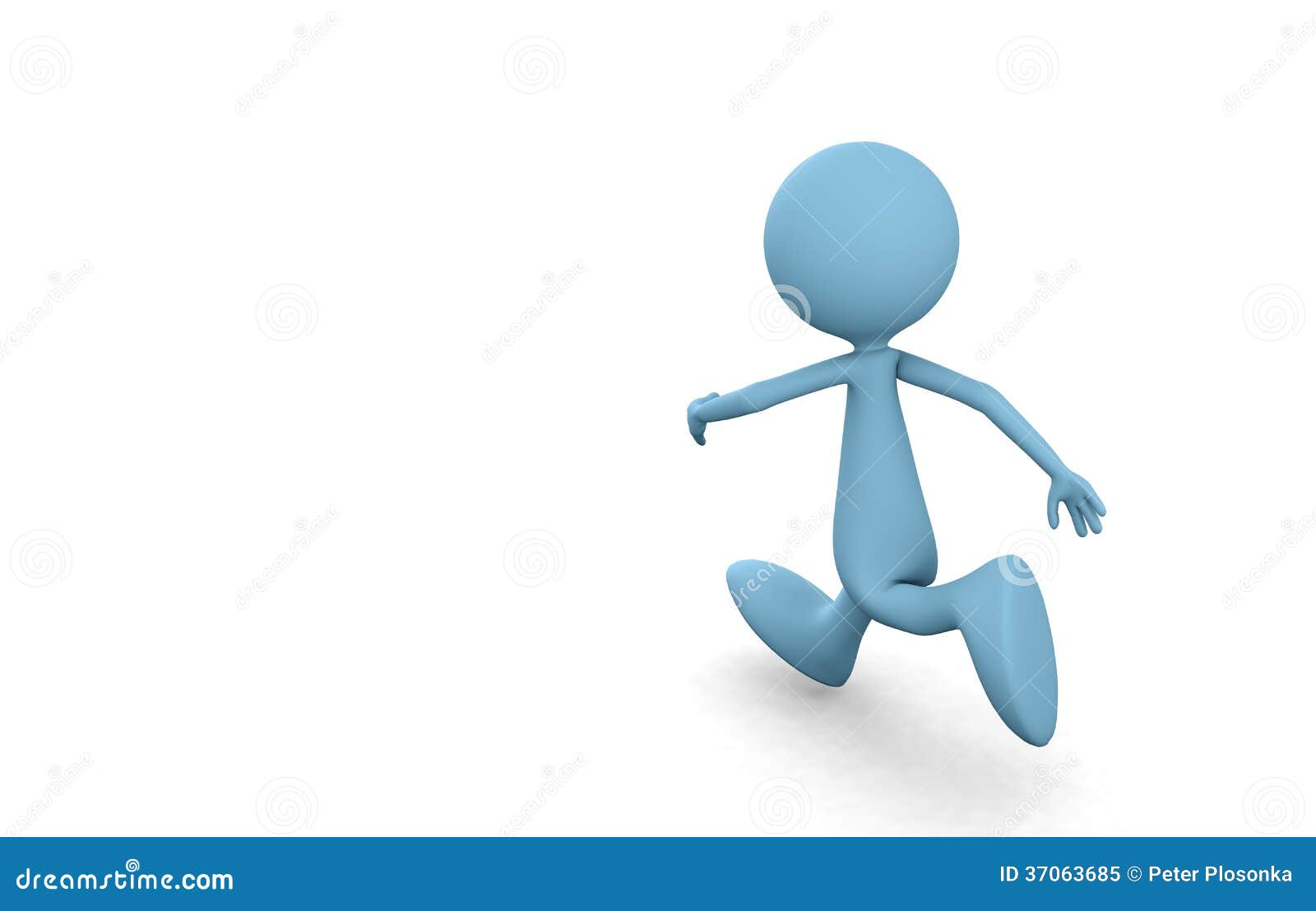 Blue guy stock illustration. Illustration of isolated - 37063685