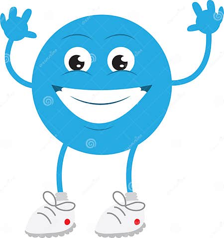 Blue Guy Smiling stock vector. Illustration of joke, naked - 23285630