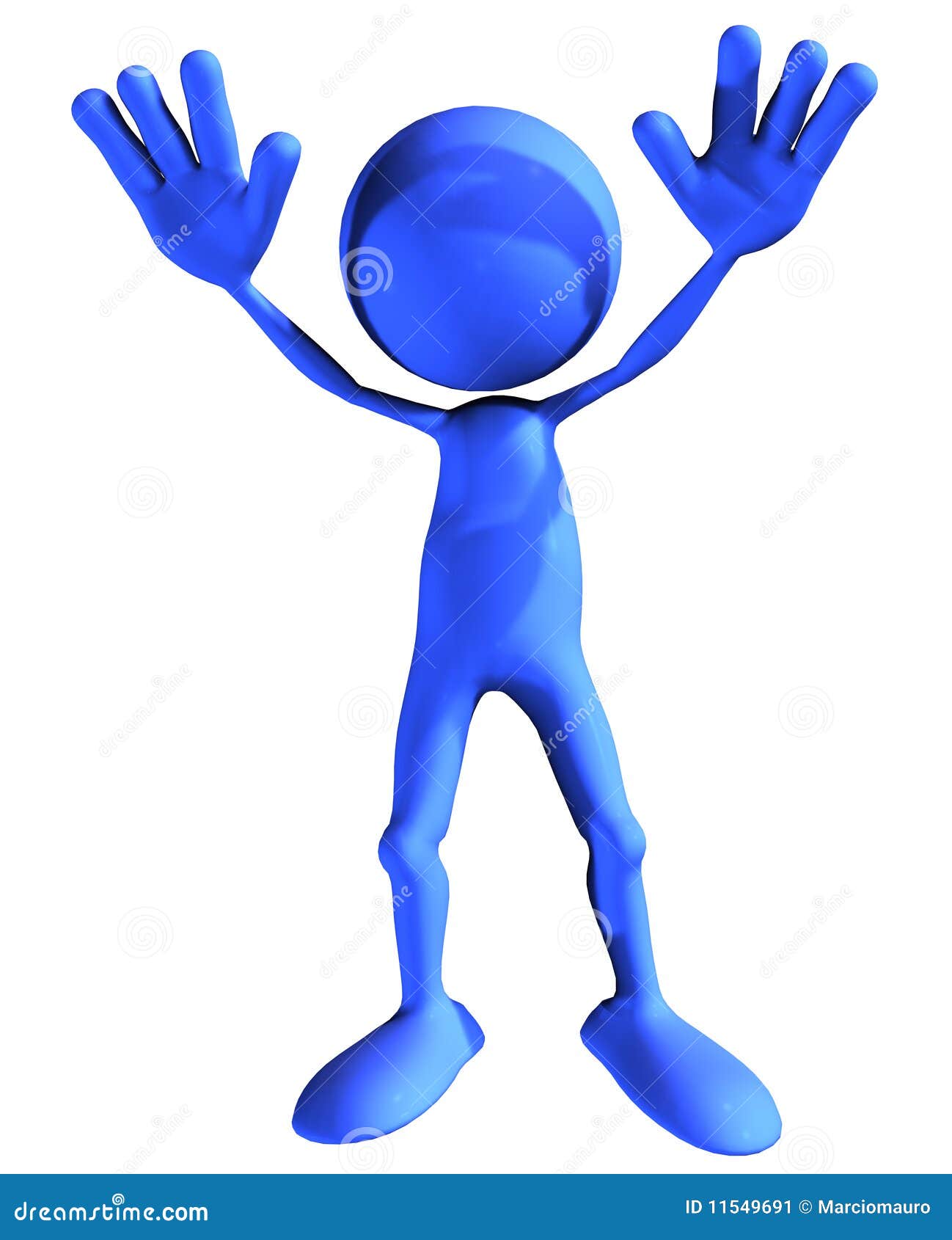 Blue Guy - Stop Now stock illustration. Illustration of human - 11549691