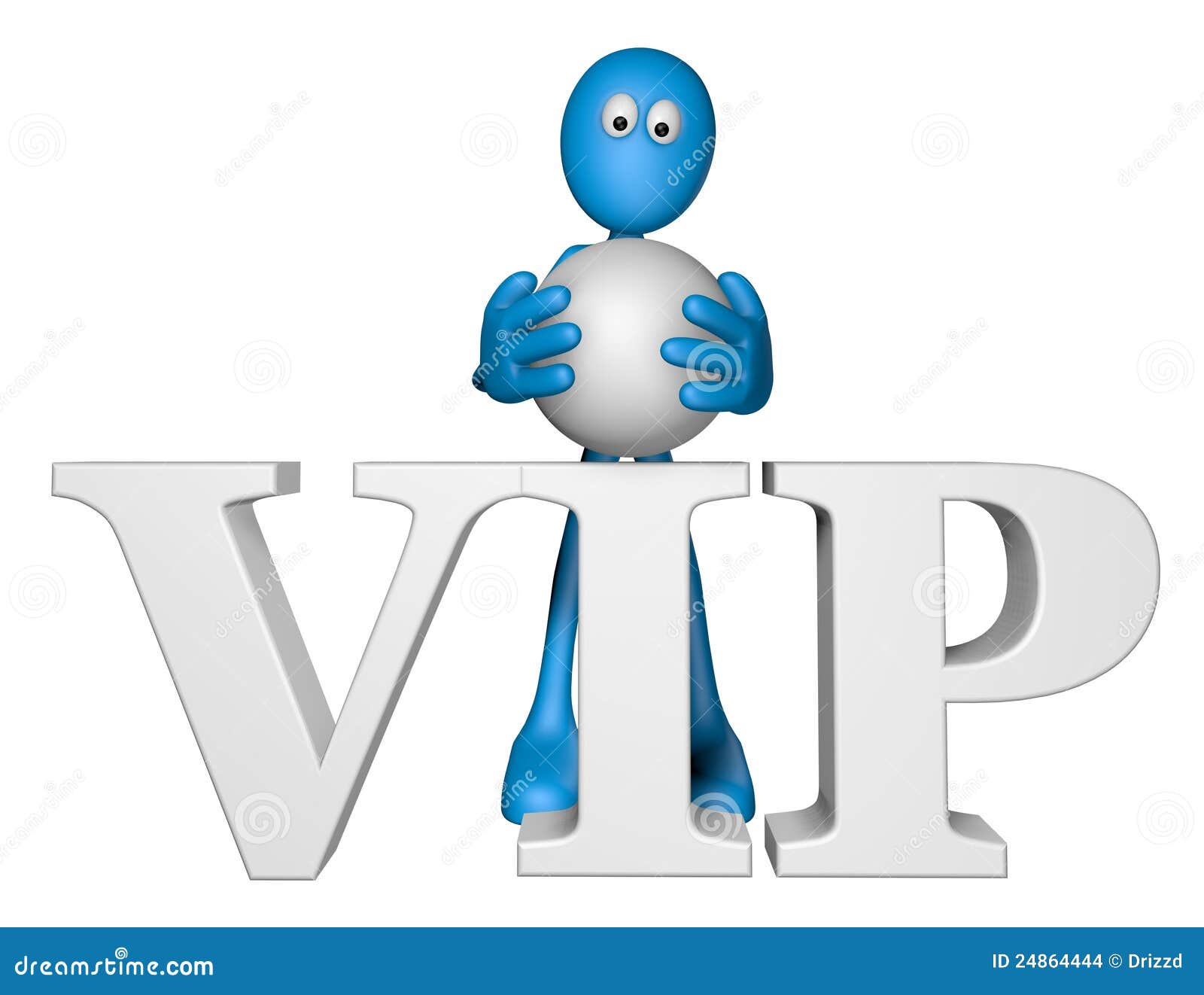 Blue guy and the word vip stock illustration. Illustration of popular ...