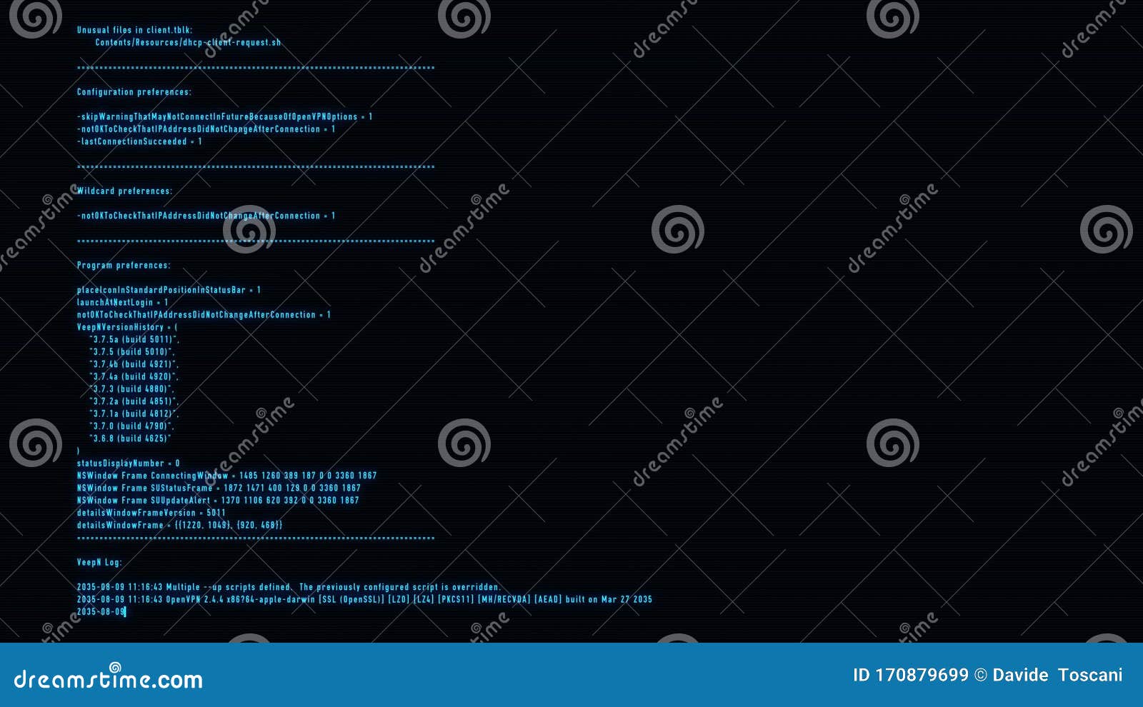 Blue Hacker Text - VPN Server Log Motion Background Stock Video - Video ...