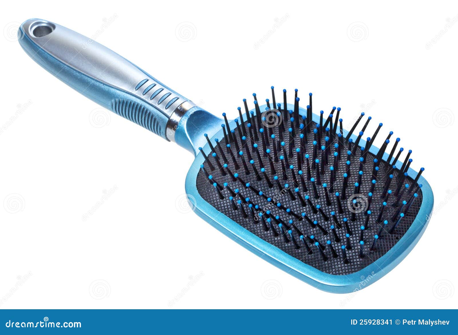 Blue Hairbrush stock image. Image of healthy, barber - 25928341