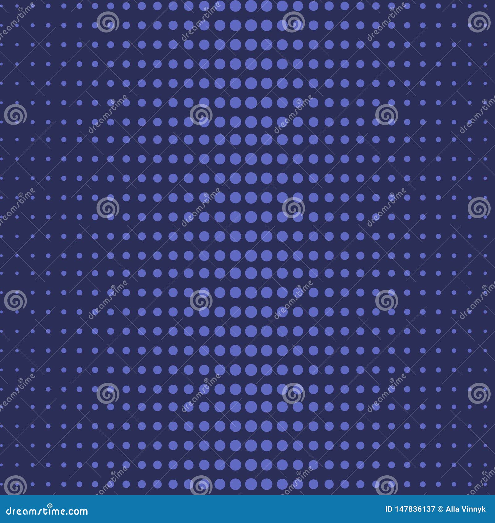 Blue Half Tone Polka Dot Abstract Seamless Pattern Stock Vector ...