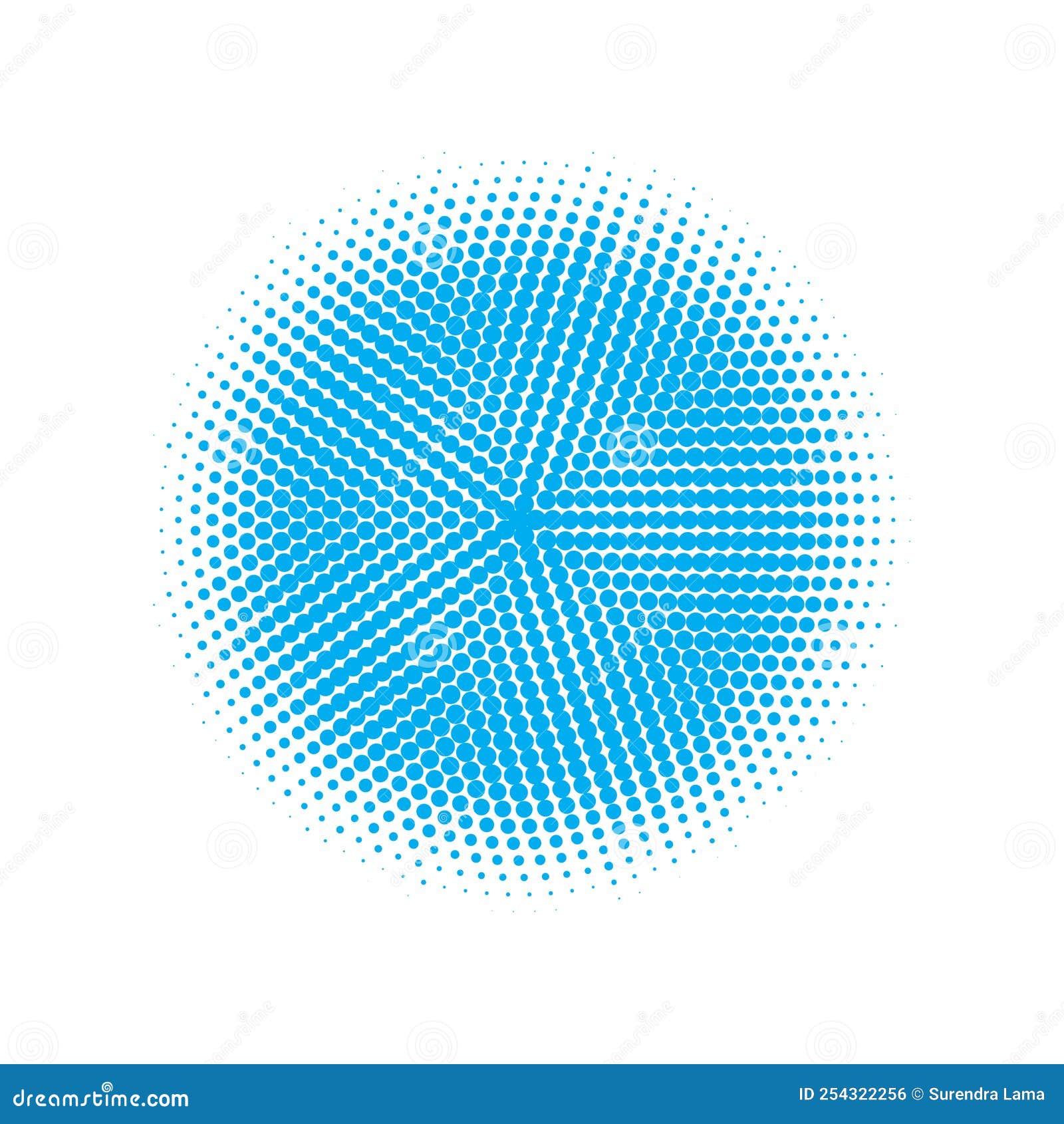 Blue Halftone Gradation. Abstract Logo. Texture Gradation. Dot Retro ...