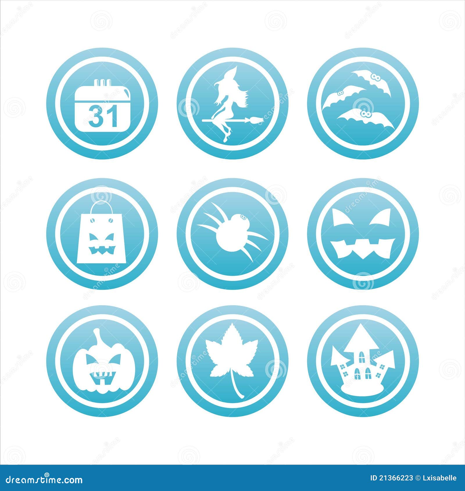 Blue halloween signs stock vector. Illustration of plant - 21366223