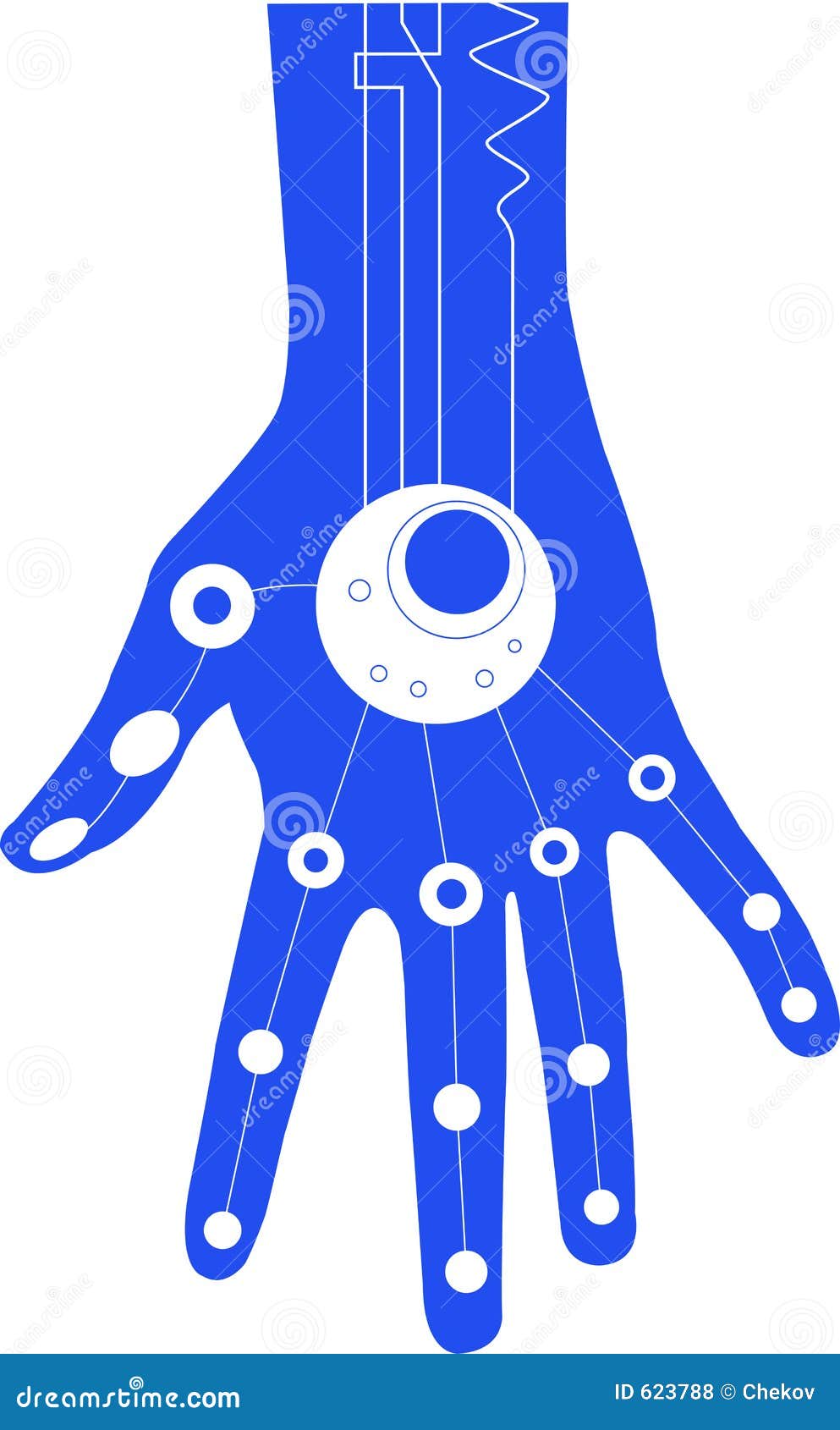 Blue_hand stock illustration. Illustration of design, abstract - 623788