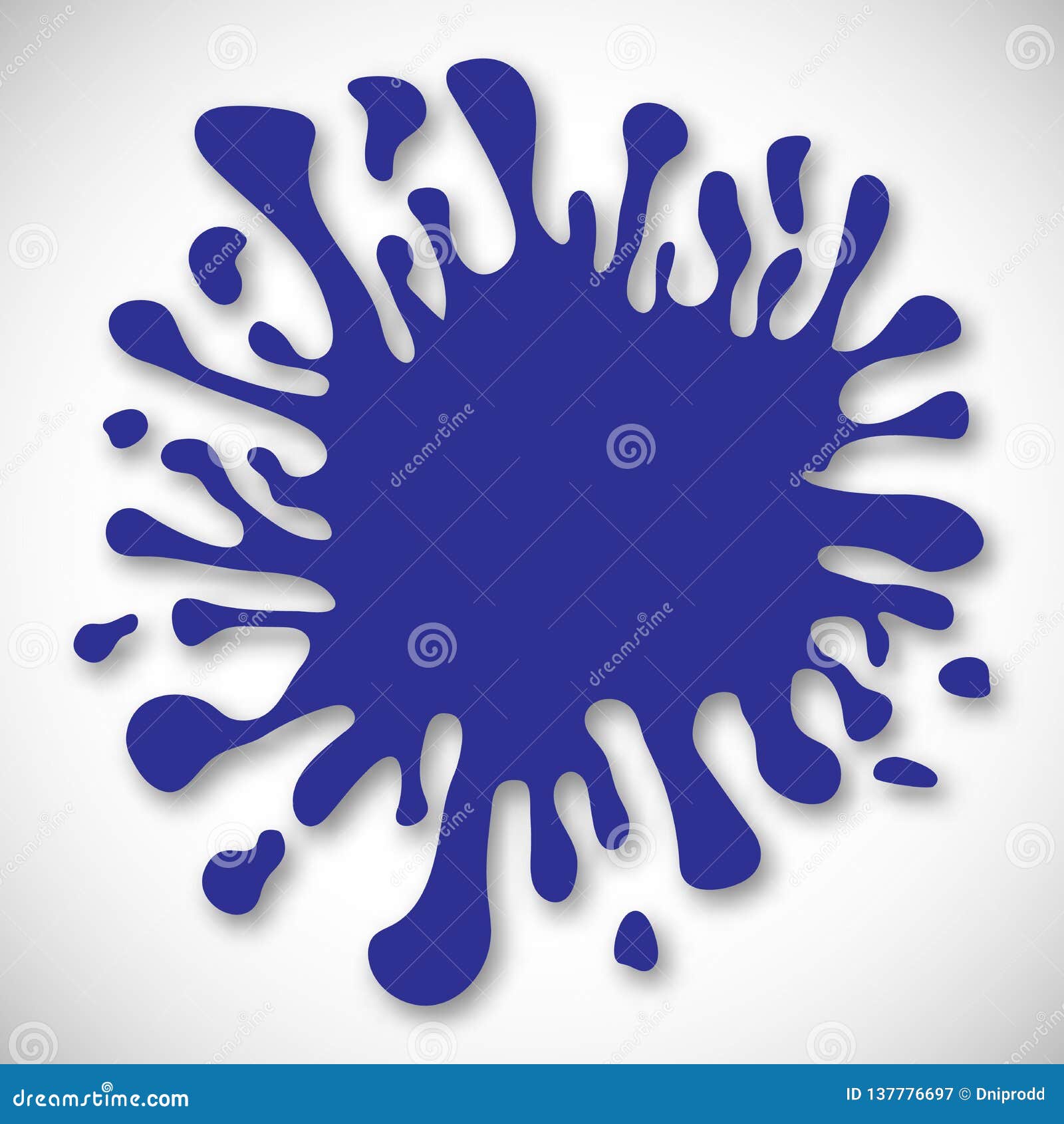Blue Hand Drawn Paint Splash Stock Vector - Illustration of colorful ...