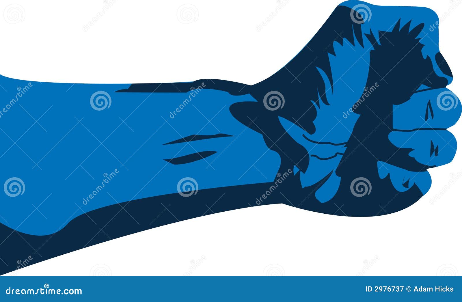 Blue Hand Grapsing stock vector. Illustration of design - 2976737
