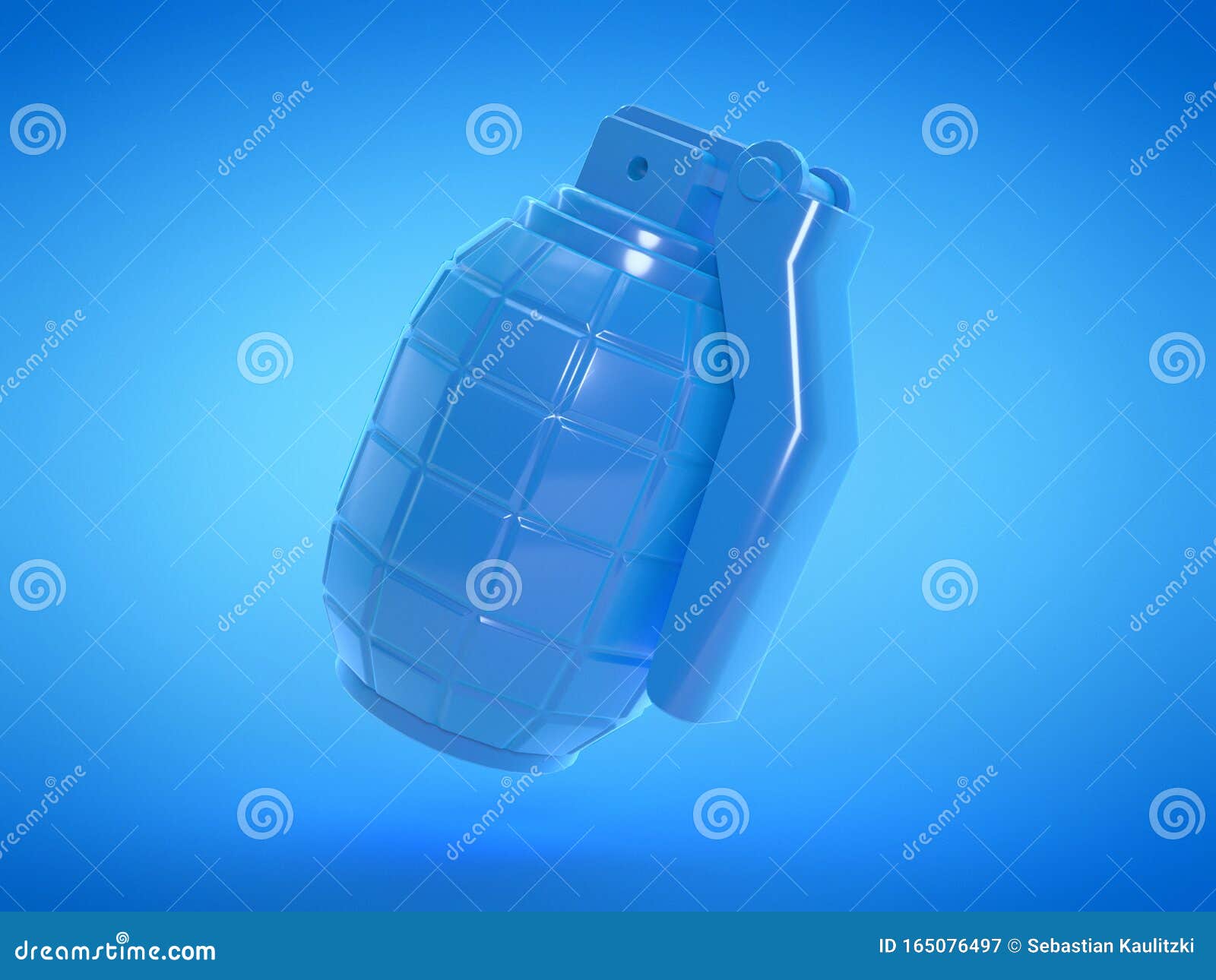 A blue hand grenade stock illustration. Illustration of danger - 165076497