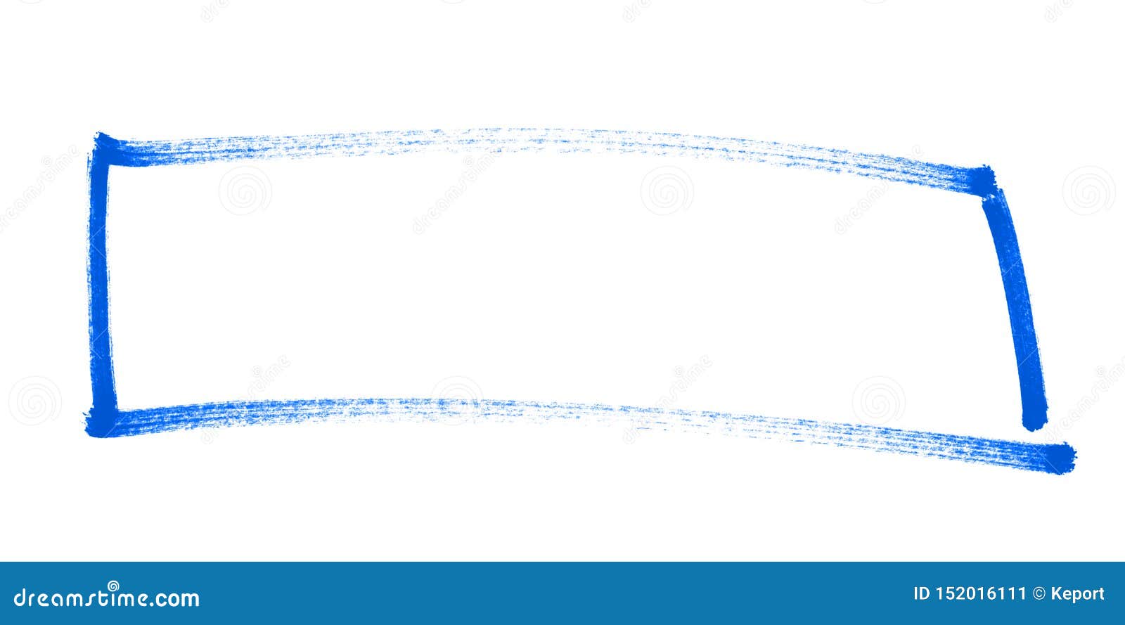 Blue Hand Painted Pencil Rectangle or Frame Stock Illustration ...