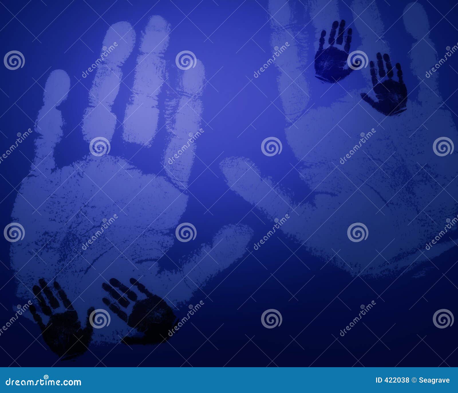 Blue Hand Prints Royalty-Free Stock Image | CartoonDealer.com #422038