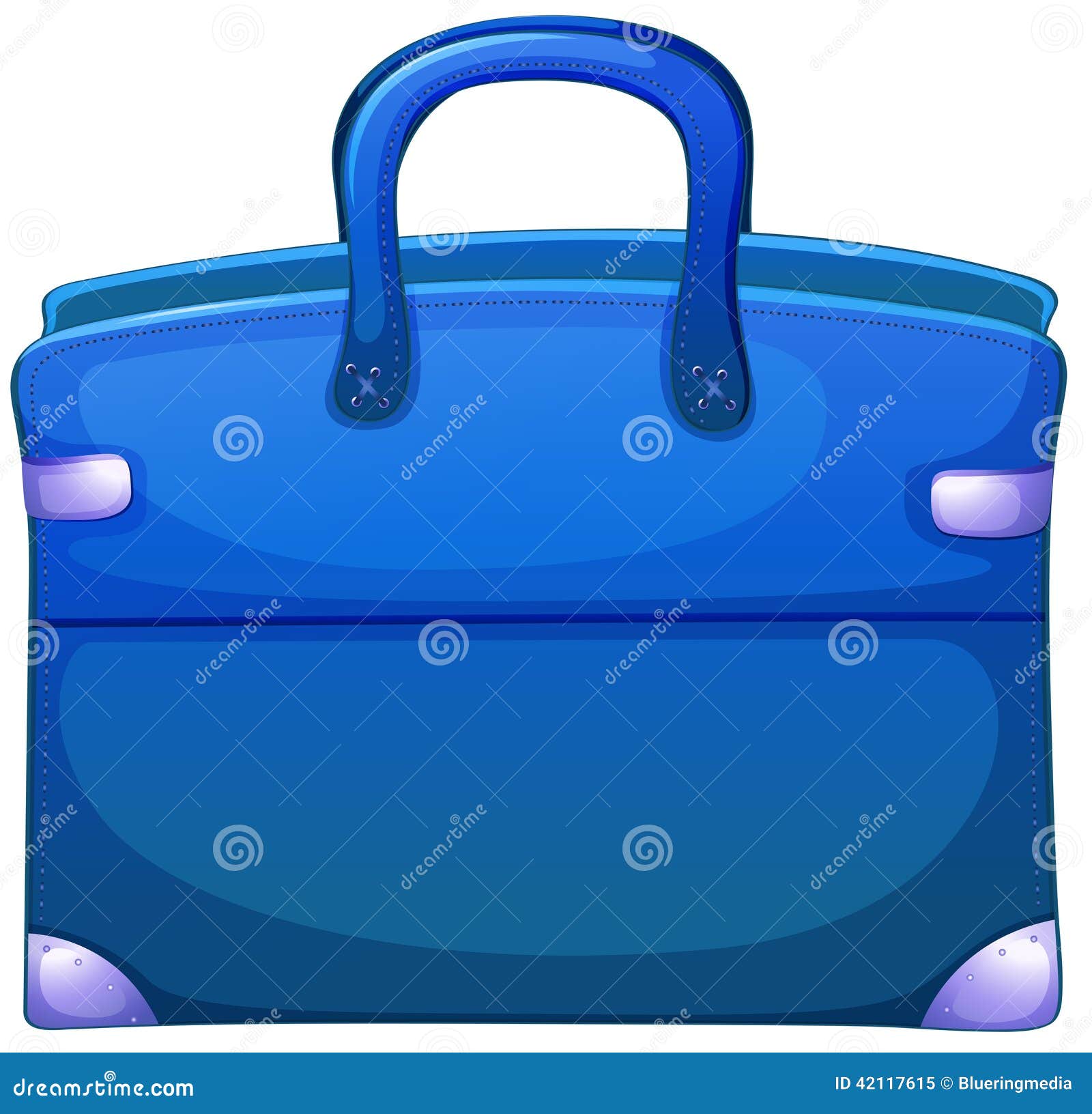 A blue handbag stock vector. Illustration of handcarried - 42117615