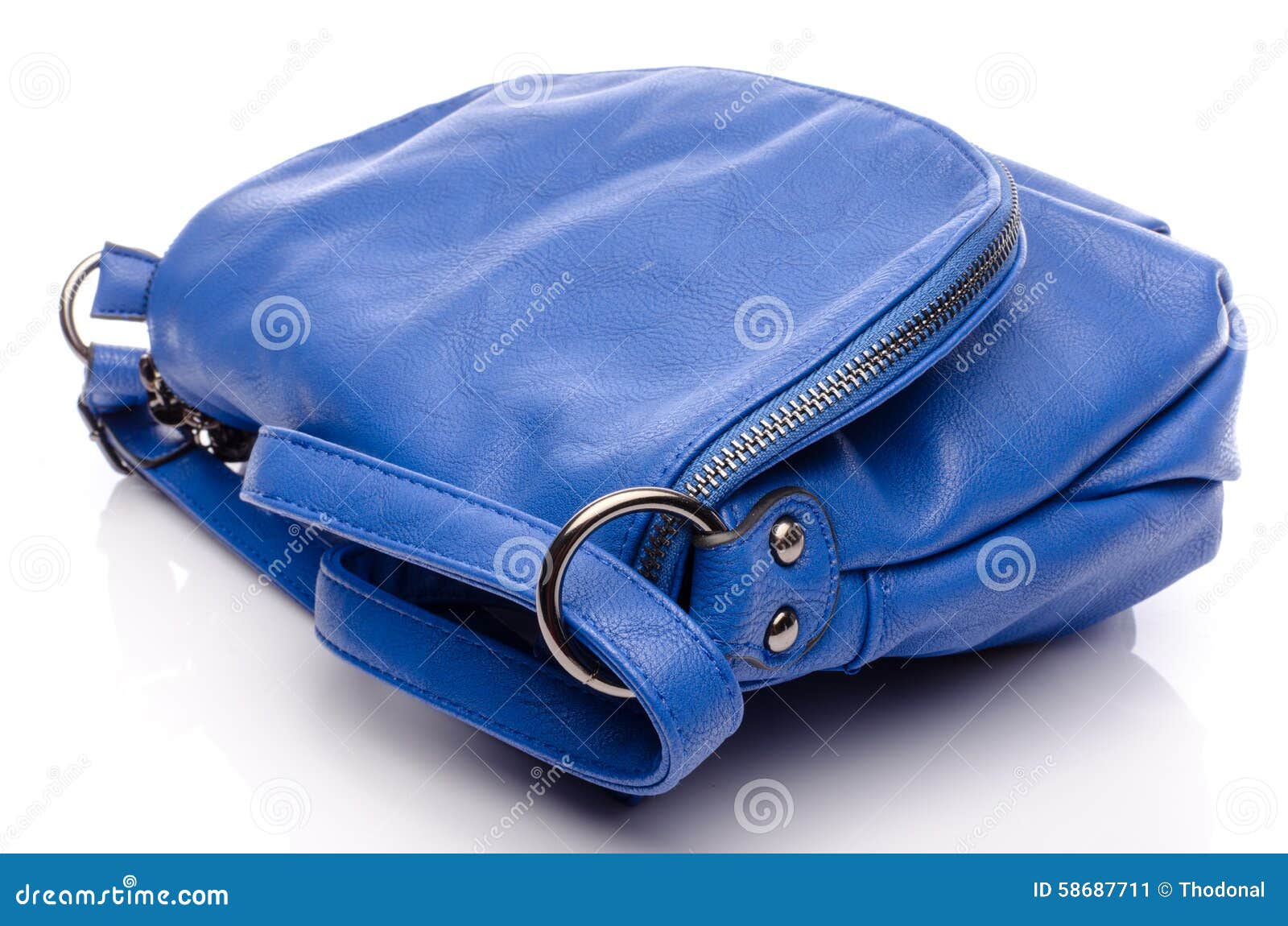 Blue handbag stock image. Image of modern, handle, glamour - 58687711