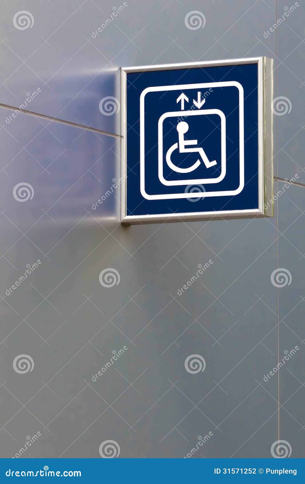 Blue Handicap Sign With An Arrow Royalty-Free Stock Photo ...