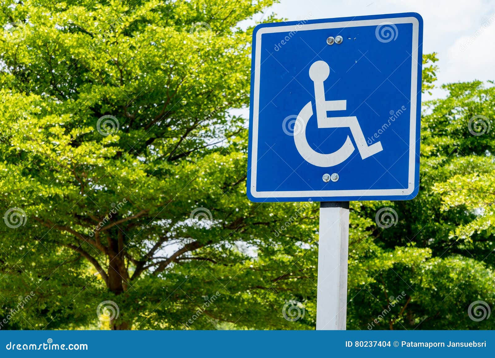 Blue handicapped sign stock photo. Image of reserved - 80237404