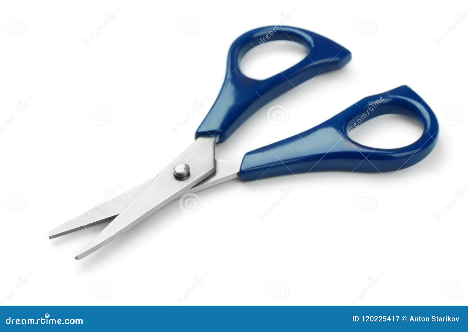Blue handled scissors stock image. Image of stainless - 120225417