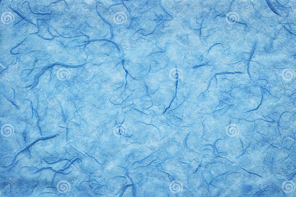 Blue Handmade Paper Texture Stock Photo - Image of handicraft, grain ...