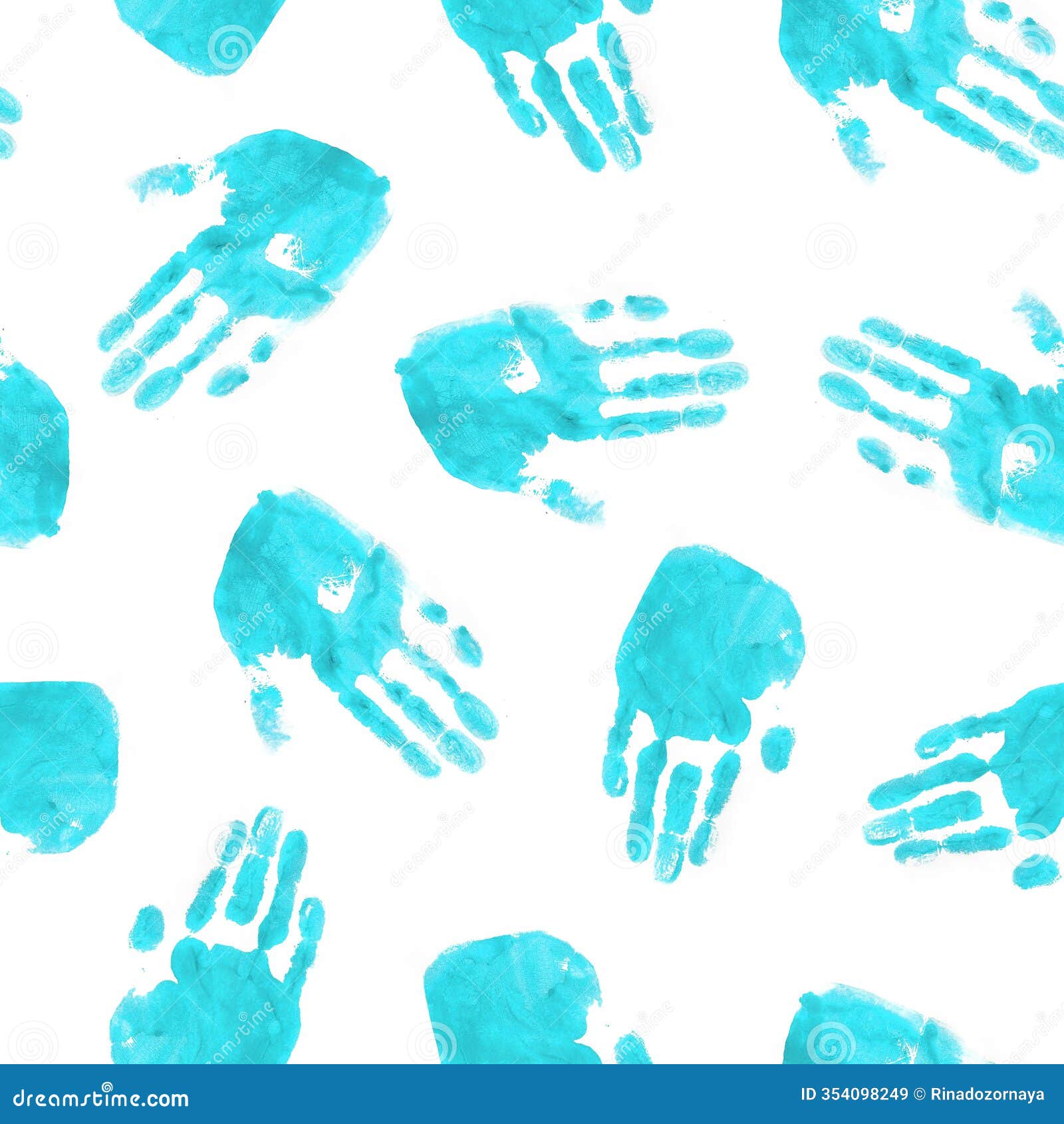 Blue Handprints on White Background Stock Image - Image of visual ...