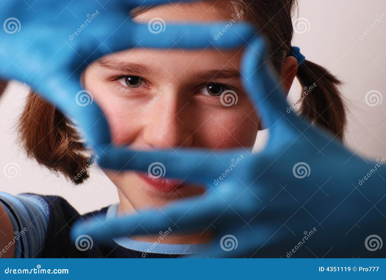 Blue hands stock image. Image of children, kids, female - 4351119
