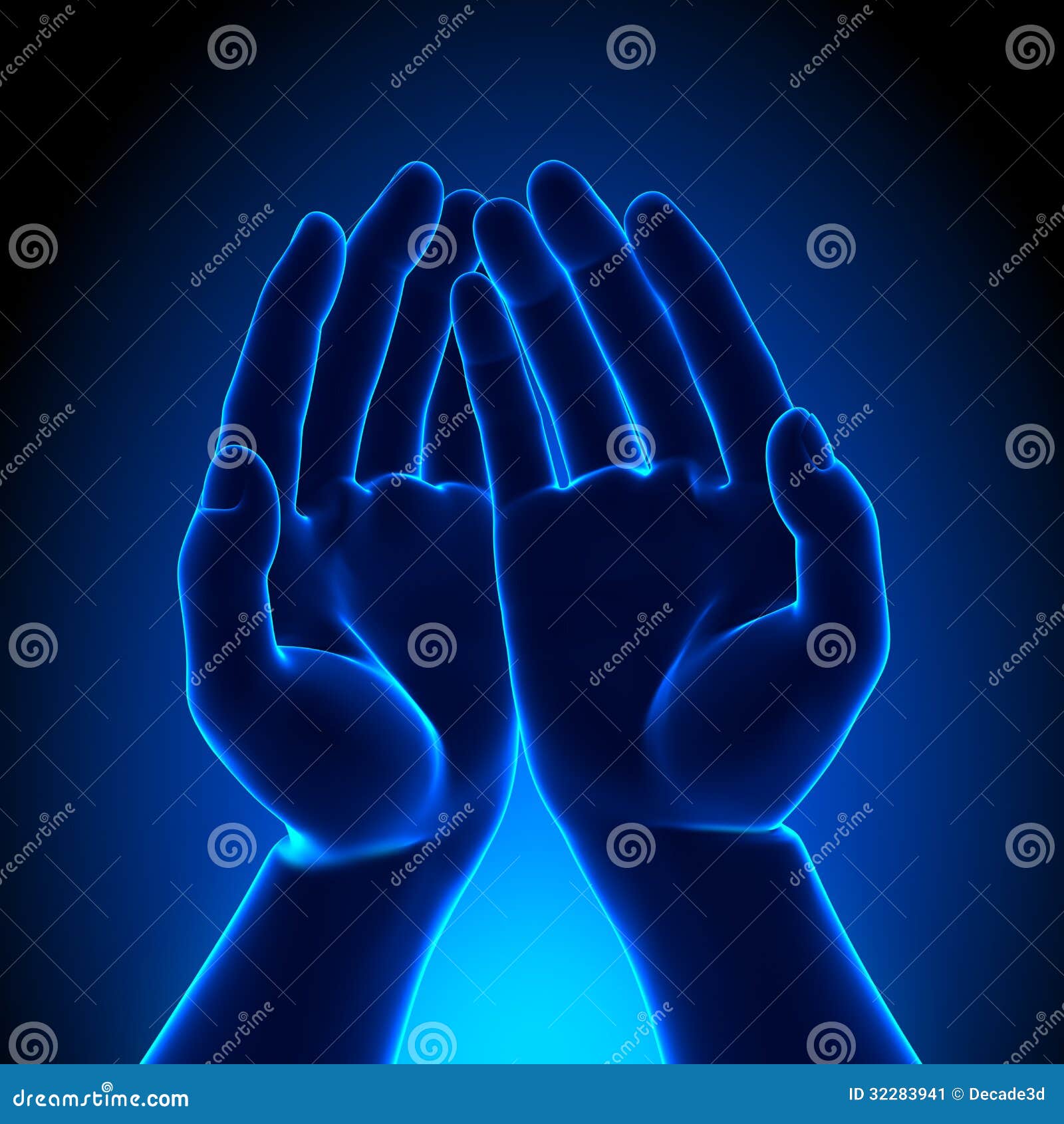 Blue Hands stock illustration. Illustration of healthy - 32283941