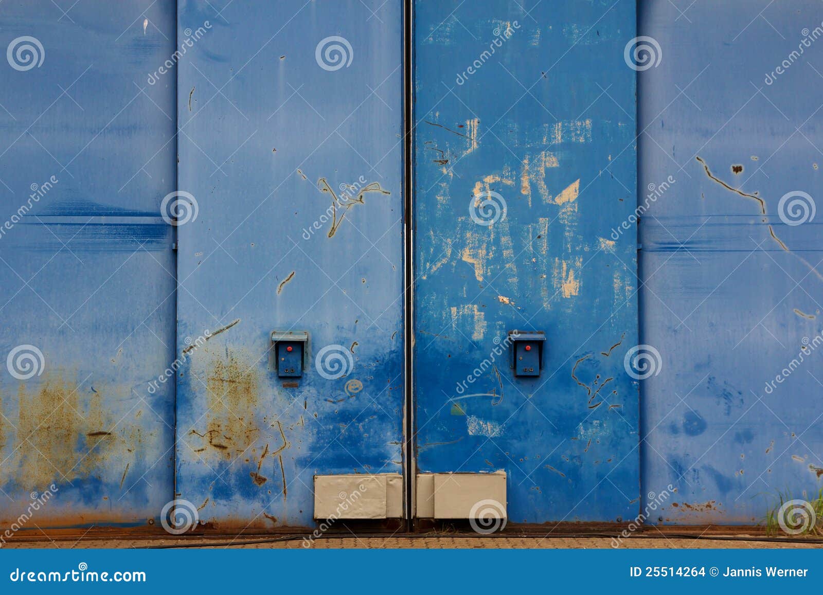 Blue Hangar Gate stock photo. Image of used, detail, gate - 25514264