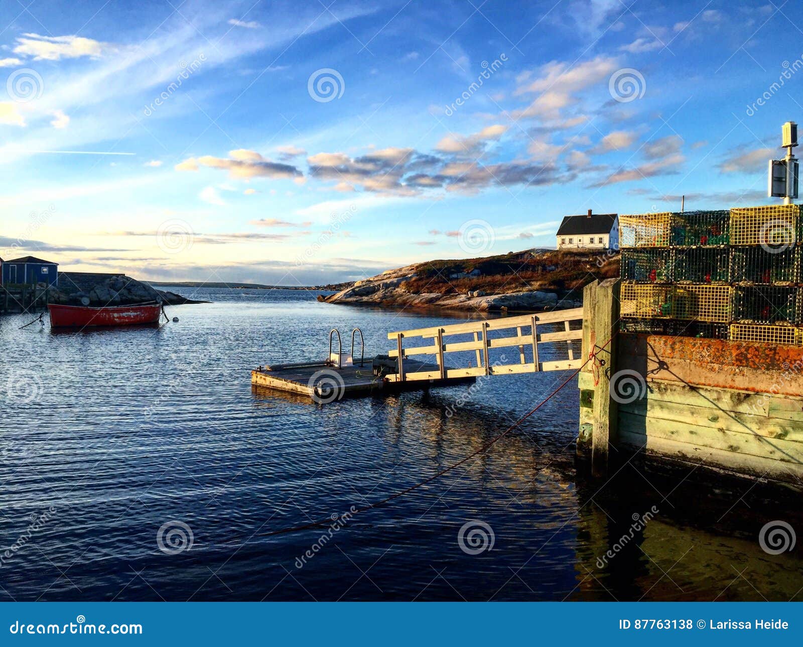 Blue Harbour editorial stock photo. Image of sunset, lobster - 87763138