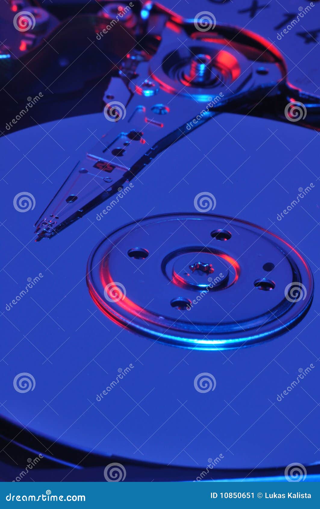 Blue hard drive stock image. Image of circle, disc, platter - 10850651