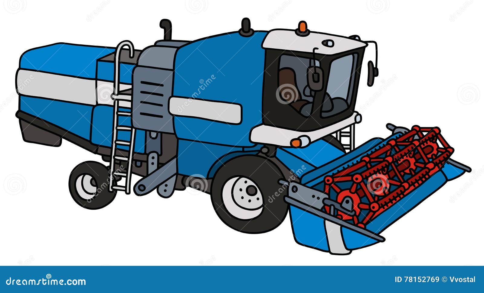 Red Harvester Drawing Stock Photo | CartoonDealer.com #45671172