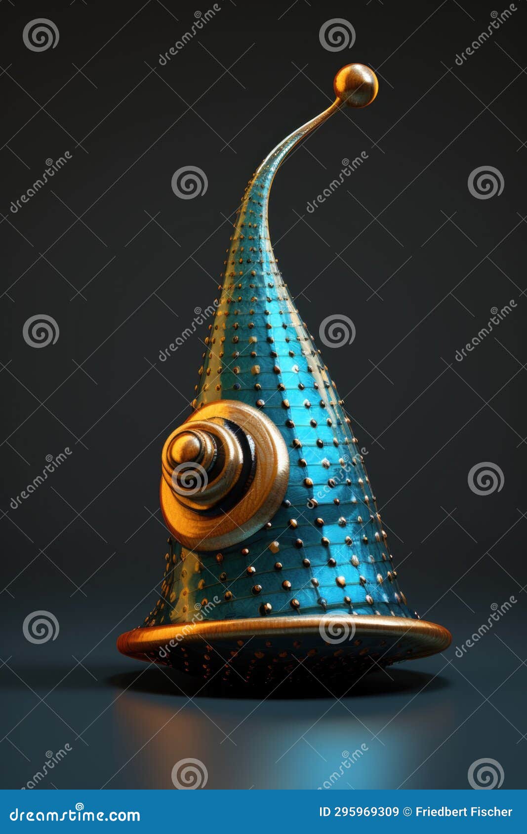 A Blue Hat with a Snail on Top of it Stock Illustration - Illustration ...