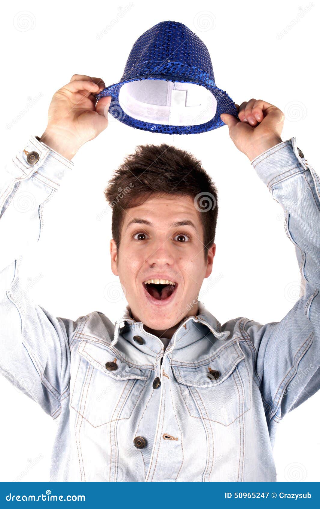 Blue hat stock image. Image of background, people, isolated - 50965247